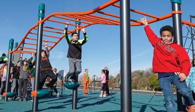 FitCore™ Extreme Angled Overhead Ladder Playground Structure