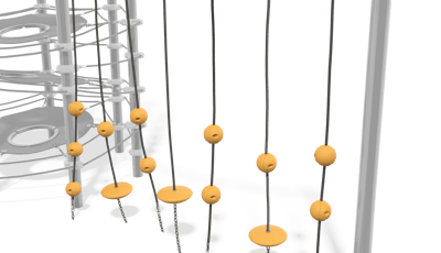 SwiggleKnots Bridge - New, Challenging Playground Rope Bridge