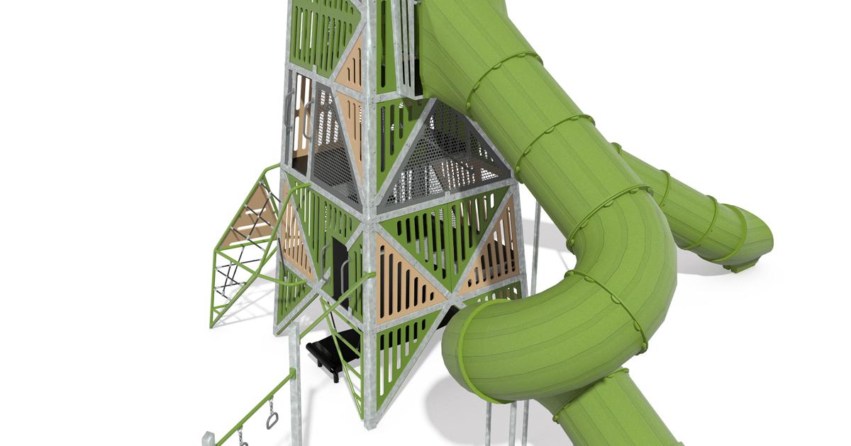 Alpha® Tower EN -Playground Structure with Tube Slides