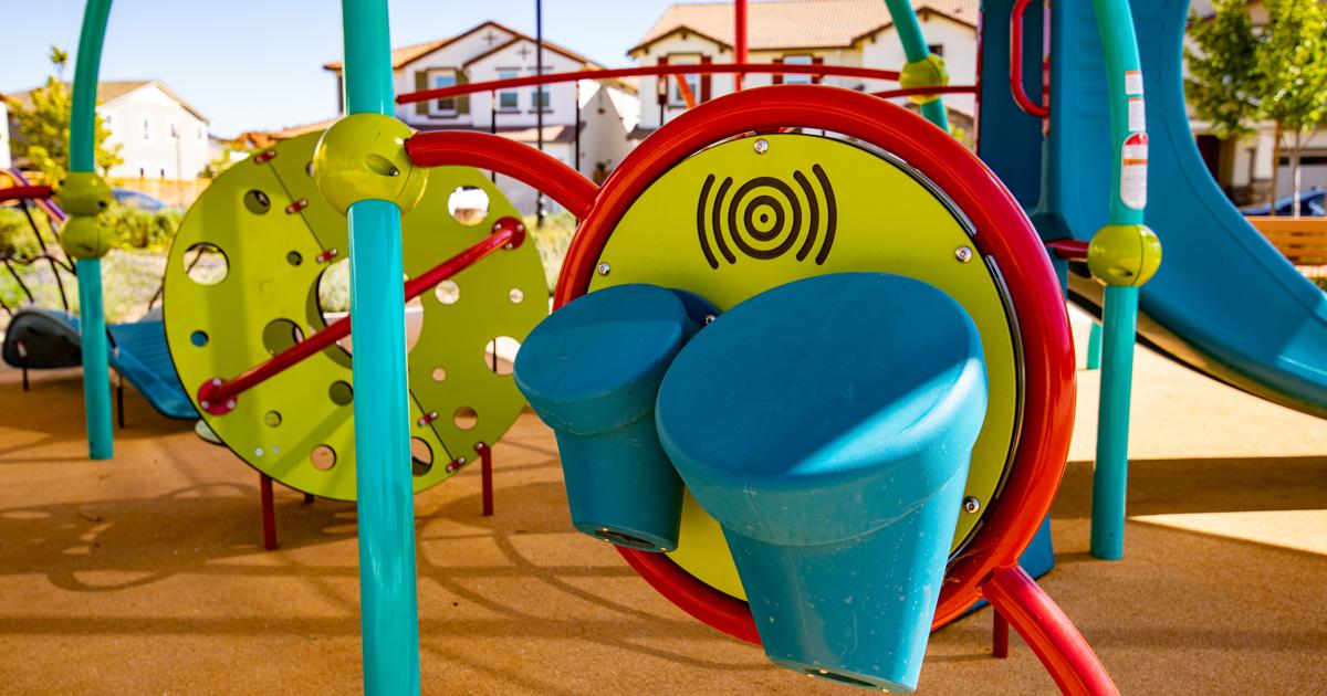 Weevos Bongo Drums - Sensory Development Panel - Landscape Structures