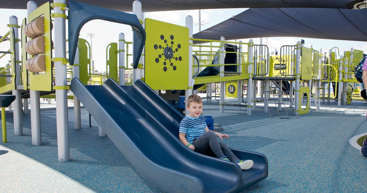 Double Slide - Poly Slide for Two Kids - One Piece Design