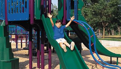Wave Slide - Waved Track Straight Slide with Integrated Hood for Safety ...