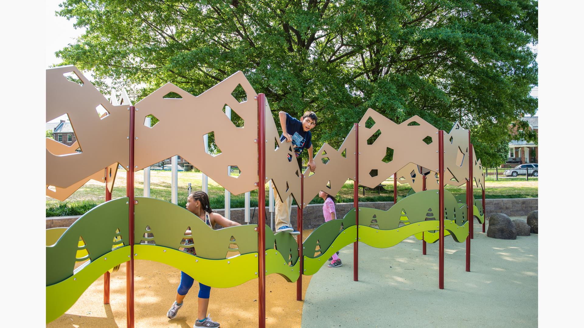Turkey Thicket Recreation Center - Train-Themed Playground