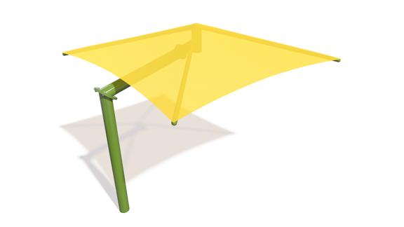 SkyWays® Cantilever Single Post Pyramid - Shade Structures