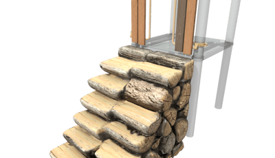 Log Stack Climber - Natural Play - Landscape Structures