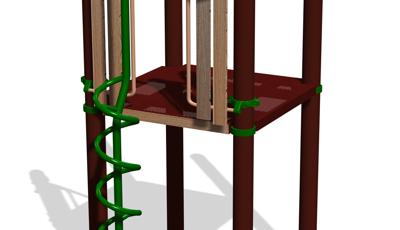 Corkscrew Climber w/Wood - Landscape Structures