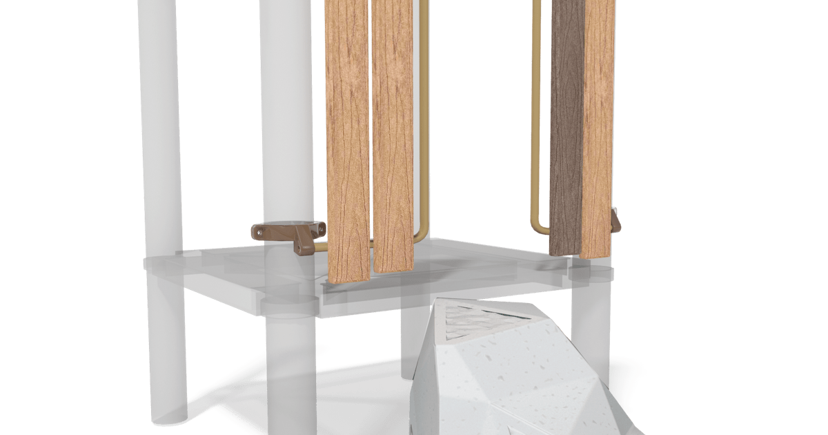 Facet® Stepper w/Recycled Wood - Landscape Structures