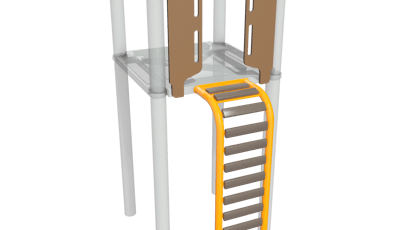 Wood Plank Ladder with Permalene® - Landscape Structures