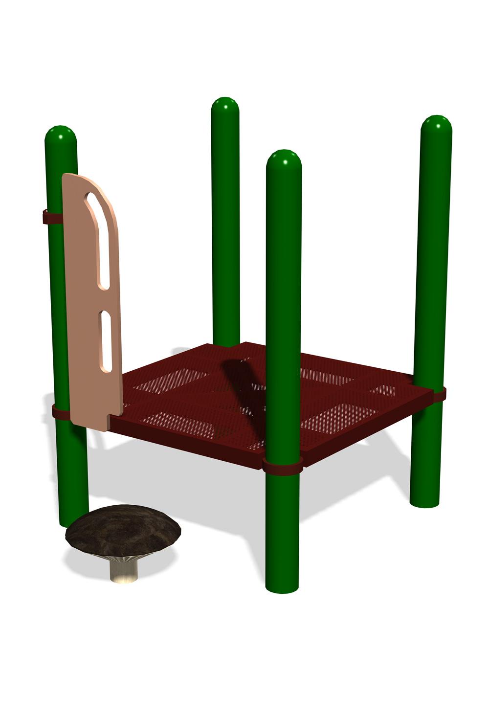 Mushroom Stepper 16" Deck w/Perm - Landscape Structures