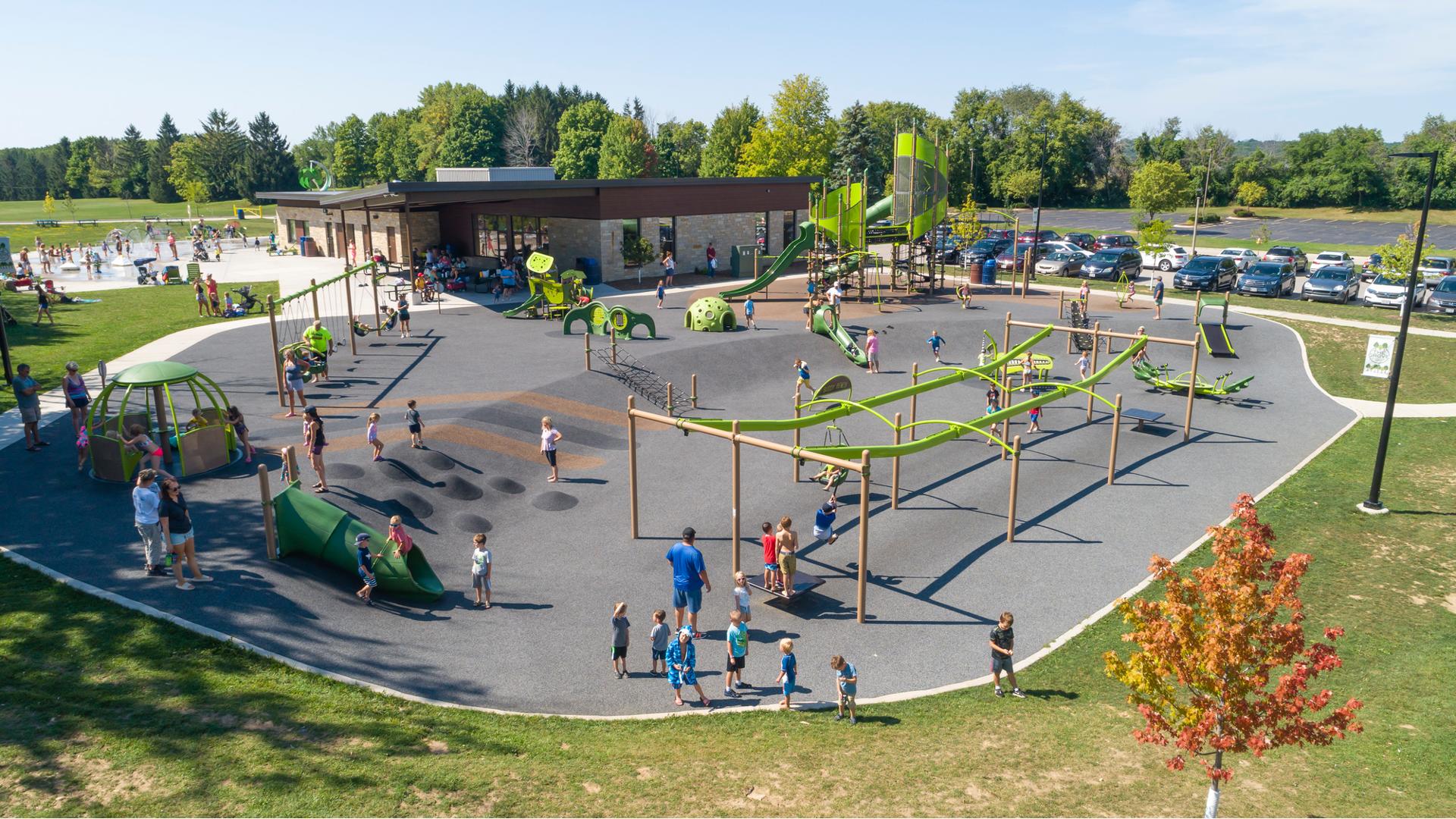 the Grove at Village Park - Double Playground Towers