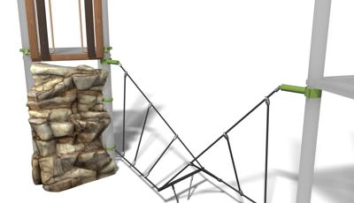 Canyon Corkscrew Climber Net w/ Rock - Landscape Structures