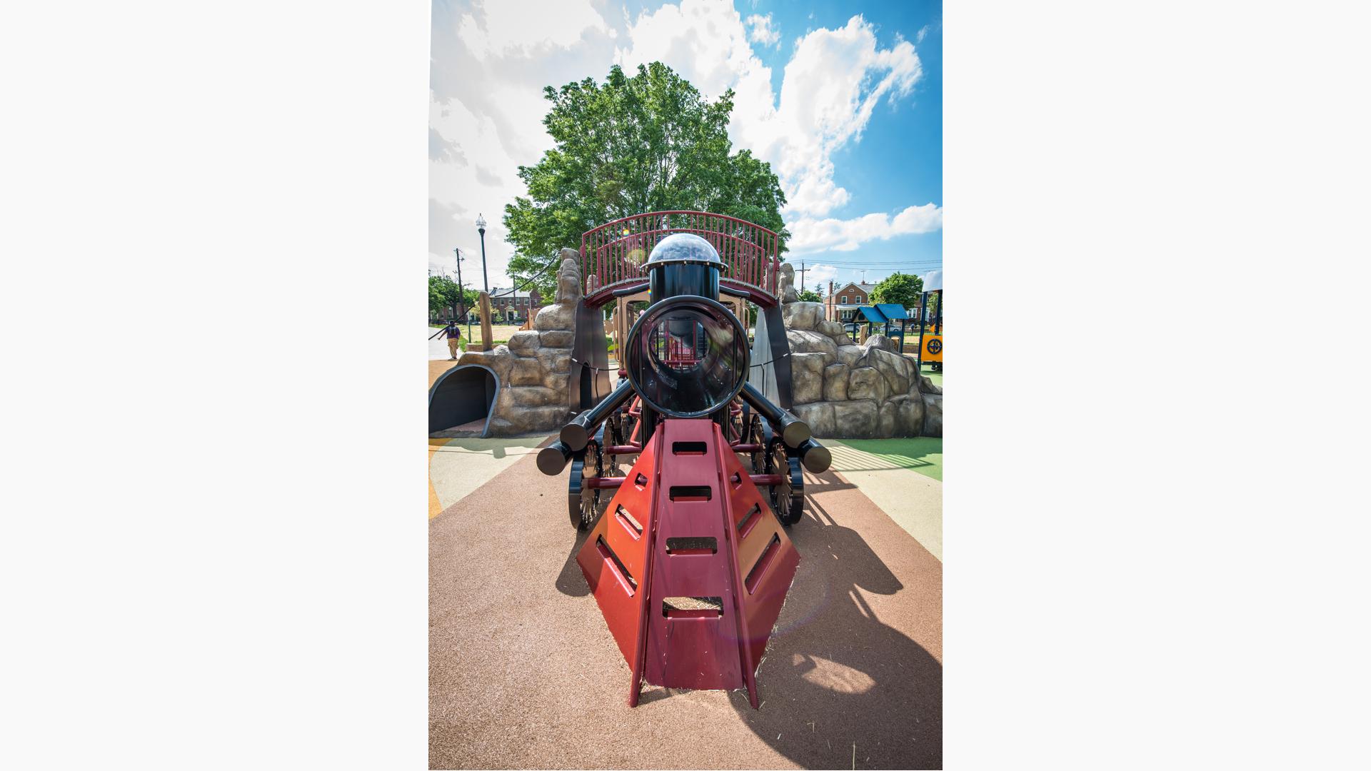 Turkey Thicket Recreation Center - Train-Themed Playground