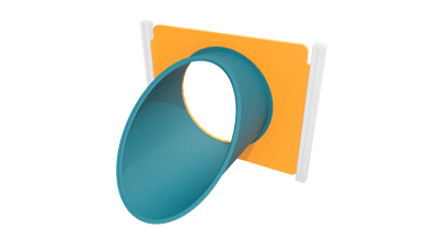 Slant Entrance Panel - Crawl Through Panel with Angled Tube