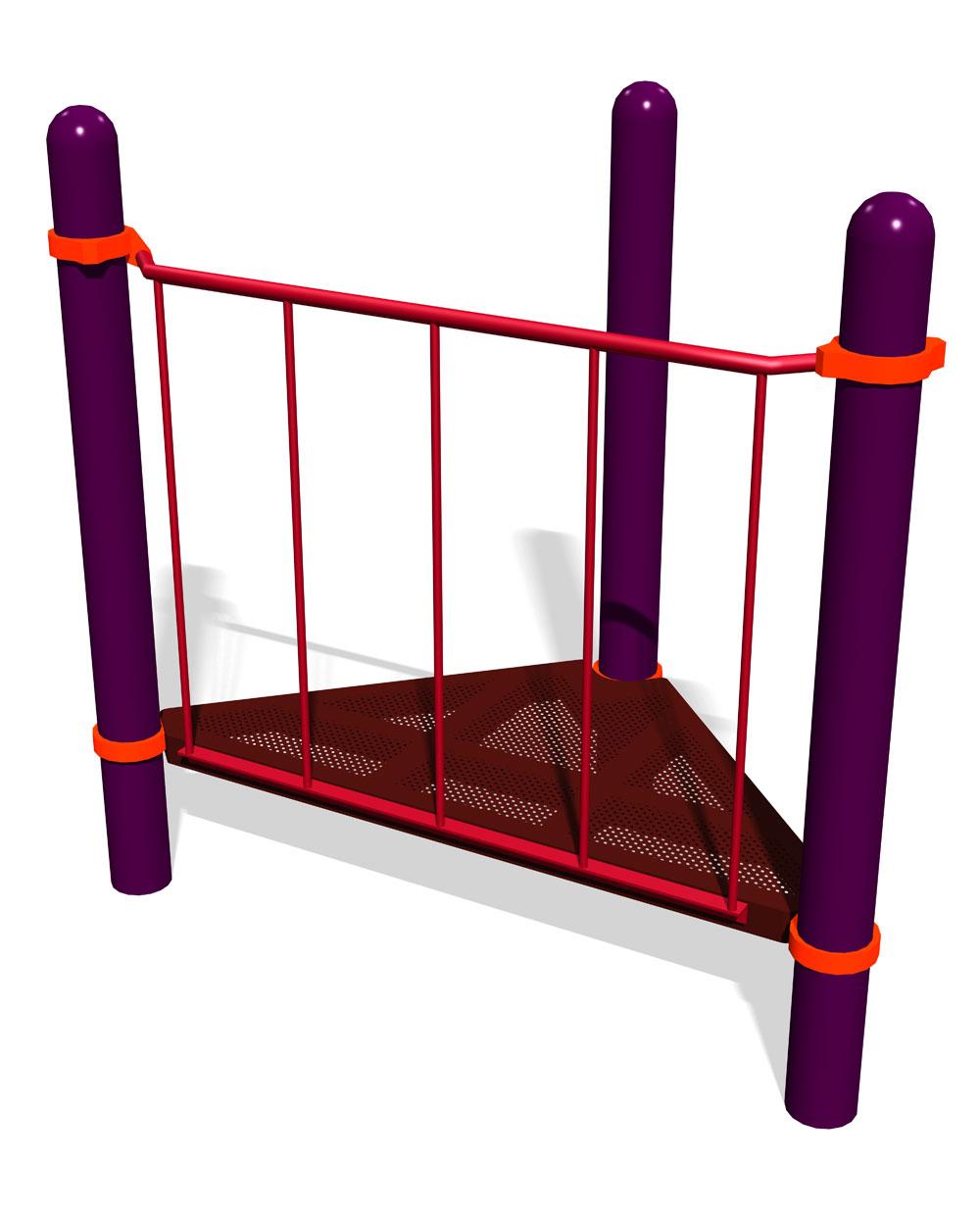 Pipe Guardrail 90° Tri-Deck - Landscape Structures