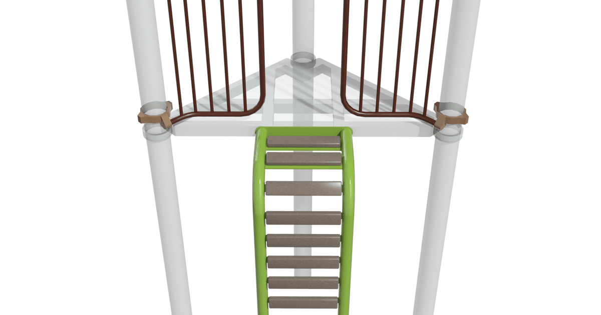 Wood Plank Ladder 90* Tri-Deck | Landscape Structures