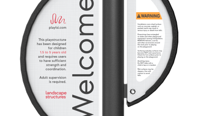 Welcome Sign - Unique, Modern Sign - Landscape Structures