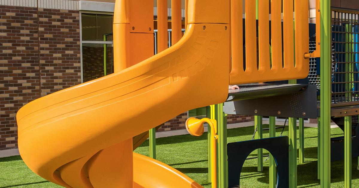 SpyroSlide® - 56" High Plastic Slide with 270 Degree Turn