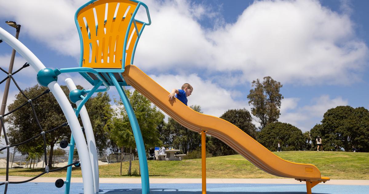 Evos® Surf Slide – Single Wave Plastic Playground Slide