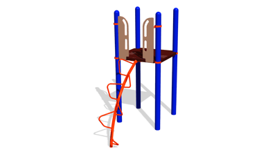 Corkscrew Climber - Spiraled Corkscrew Playground Ladder