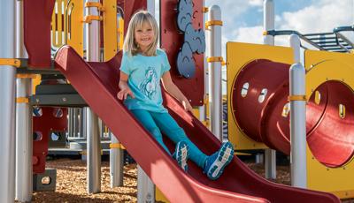 Single Slide - Polyethylene Slide - One-Piece Bed for Safety