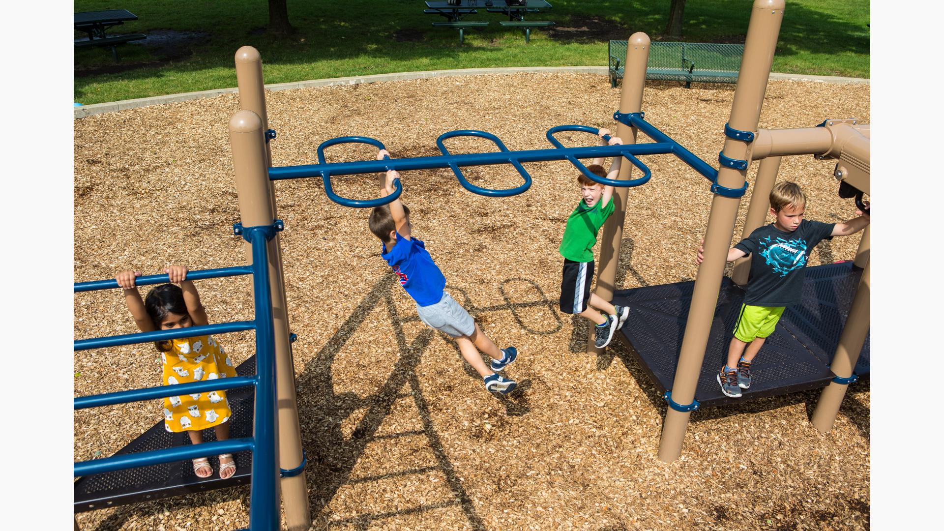 Single Beam Loop Horizontal Ladder - Straight Monkey Bars with Looped ...