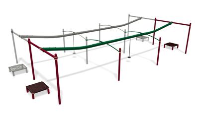 ZipKrooz® Additional Bay EN Standard - Doubling the Playground Zip Line Fun