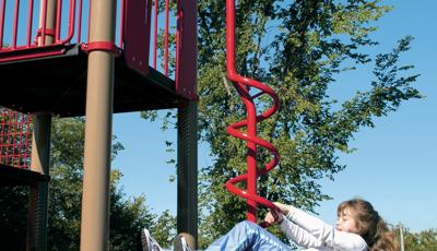 Corkscrew Climber - Spiraled Corkscrew Playground Ladder
