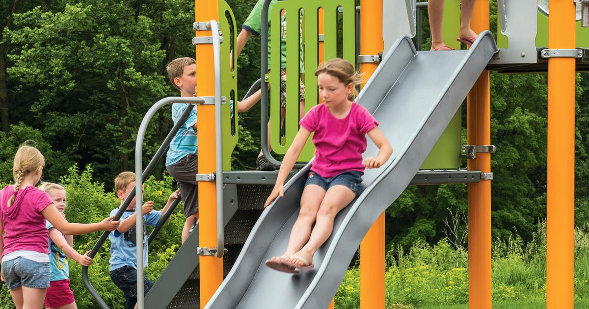 Stainless Steel Wave Slide – Fast, Wavy Playground Fun
