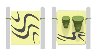 Rock-n-Ring Playground Panel - Musical Playground Element
