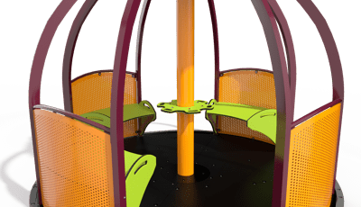 We-Go-Round® Merry Go Round Playground Spinner with Perforated Panels