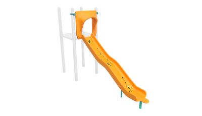 Single Wave Slide - Waved Track Straight Slide with Hood