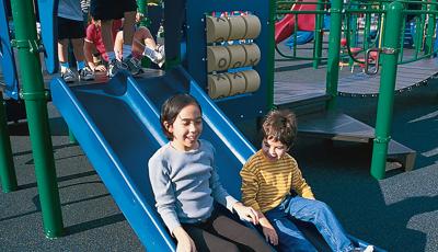 Double Slide - Poly Slide for Two Kids - One Piece Design