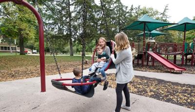 Friendship® Swing w/5" Arch Swing Frame Additional Bay - More Swinging ...