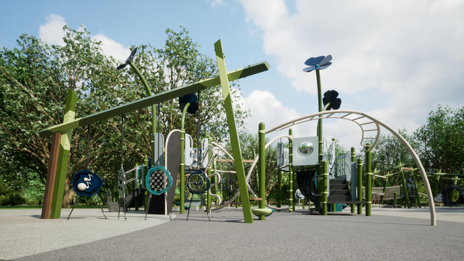 Modern Meadow Playground – Asymmetrical Playground Design Modern Meadow Playground – Asymmetrical Playground Design