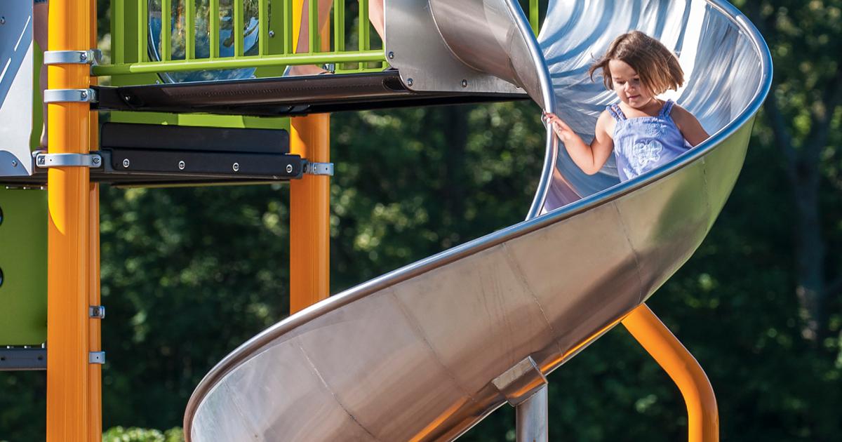 Stainless Steel Slide - Open Bedway 360-Degree Slide