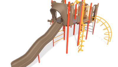 PlaySense® Design 302 - 3 Slides, Corkscrew Climber, Ladders