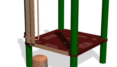 Log Stepper 24" Deck - Landscape Structures