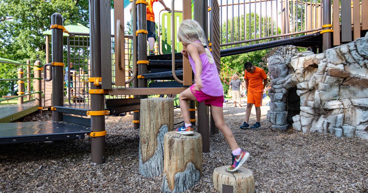 Log Stepper 32" Deck - Landscape Structures