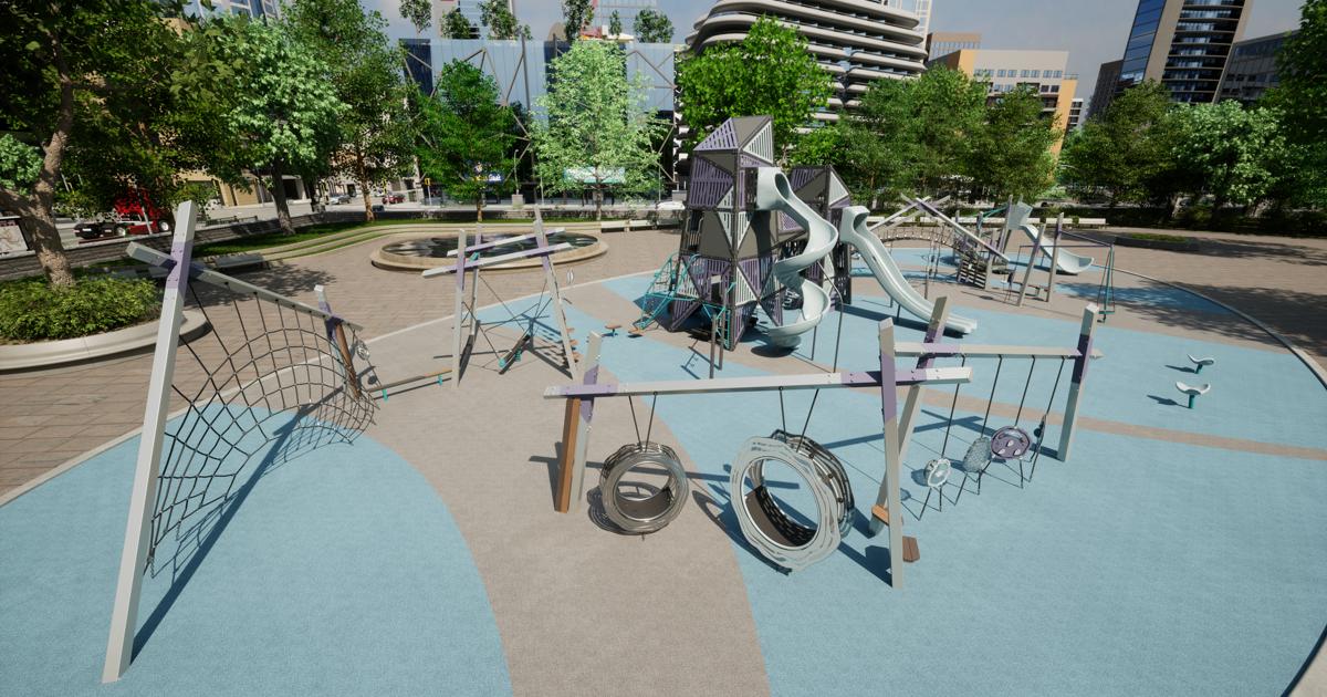 Midtown Towers Square – Contemporary Forma Playground Design