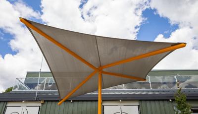 SkyWays® Single Post Hypar 16' x 16' - Landscape Structures