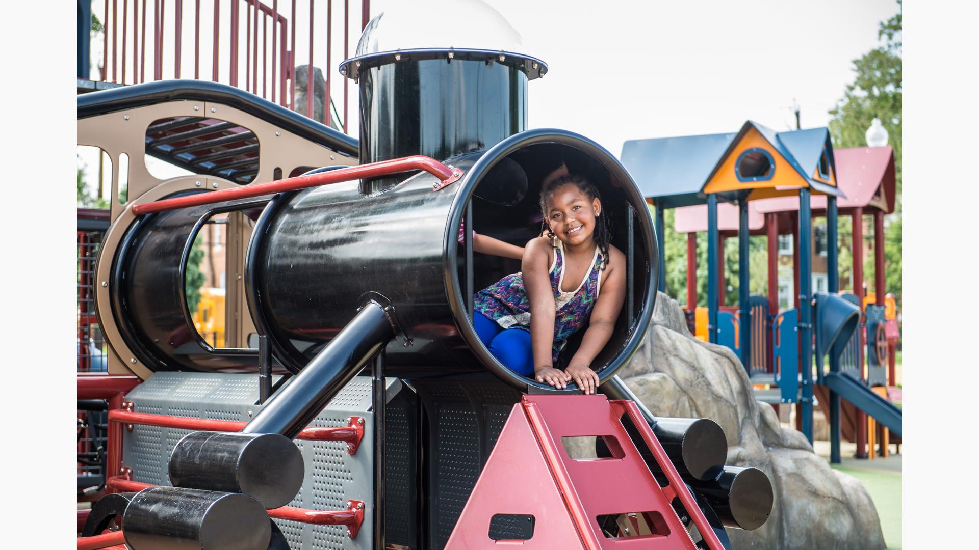 Turkey Thicket Recreation Center - Train-Themed Playground