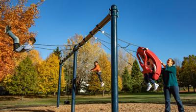 Single Post Swings - Economically Designed, Space Saving