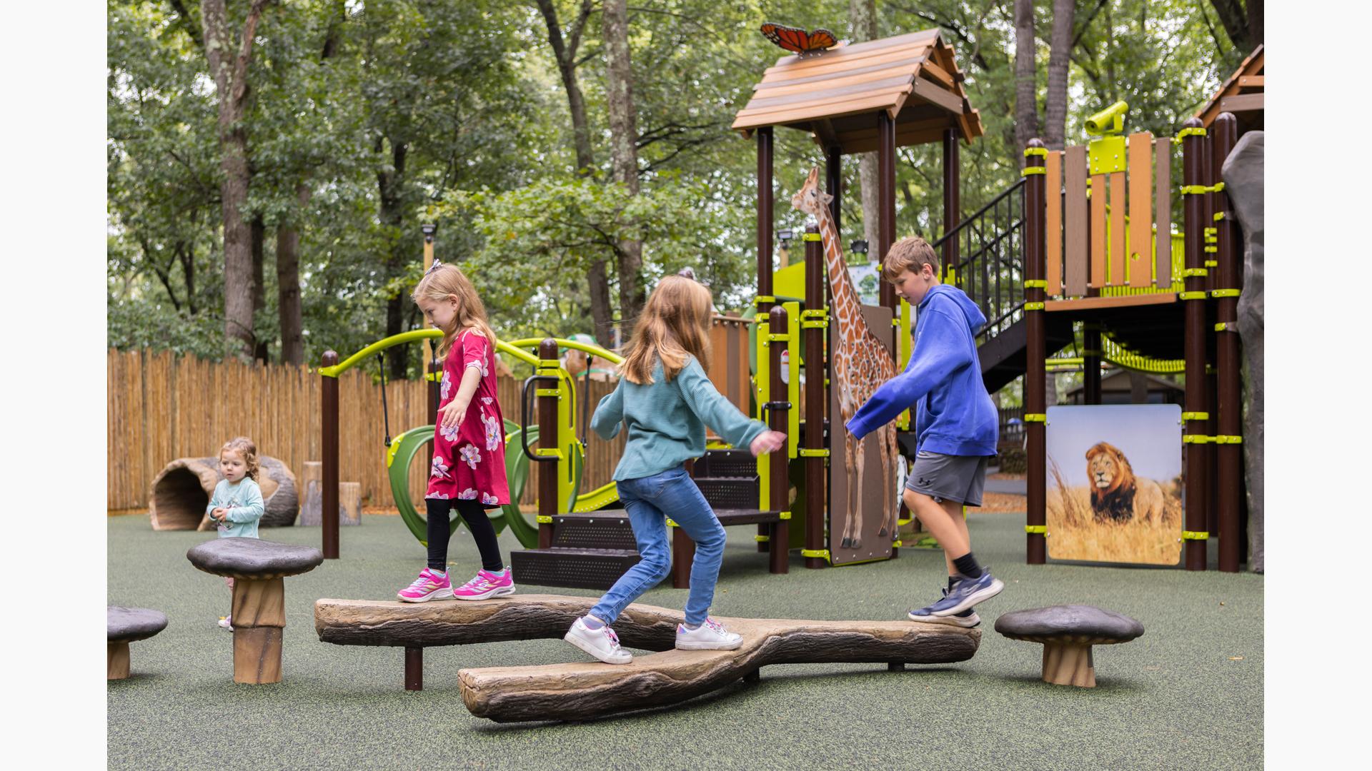 Playground Log Balance Beam - Nature Themed Playground Element