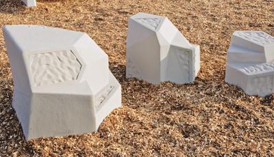 Facet Stepper 22" Playground Stepper - Modern, Natural Look