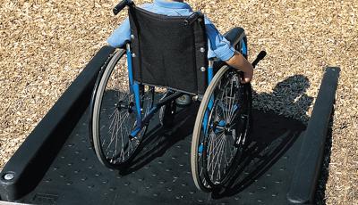 Playground Access Wedge for Handicap Accessibility