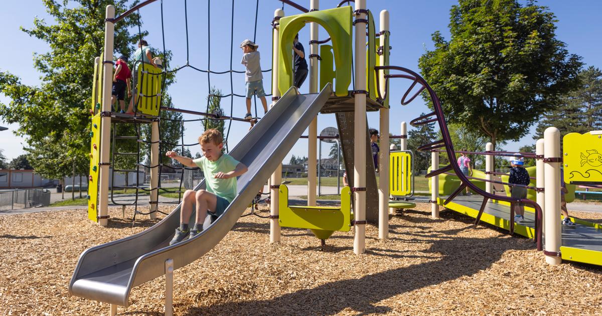 Stainless Steel Slide with Poly Hood - Landscape Structures