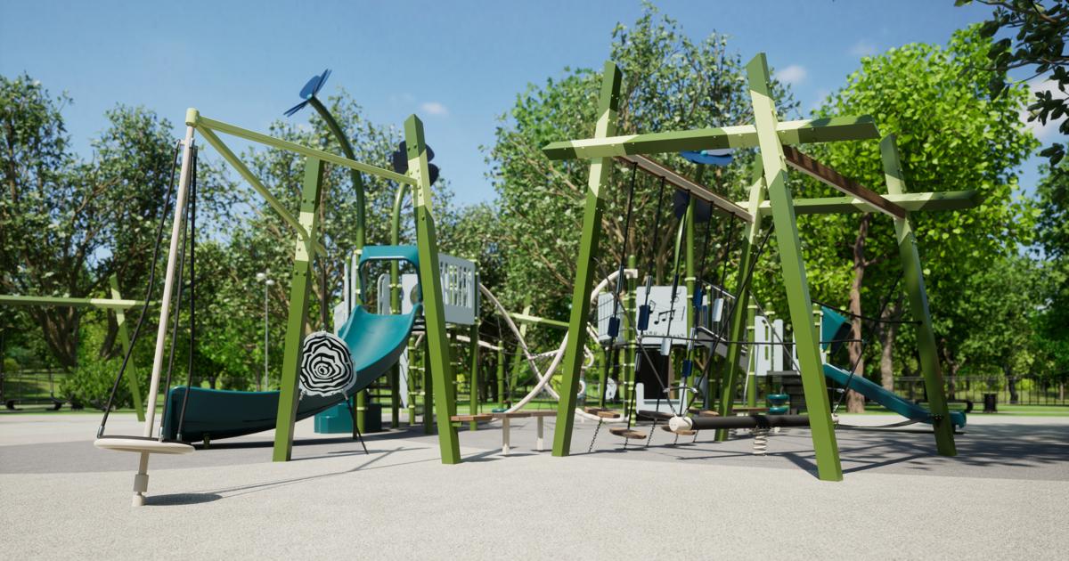 Modern Meadow Playground – Asymmetrical Playground Design
