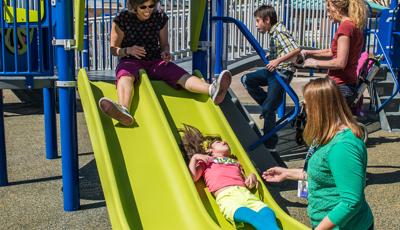 Double Slide - Poly Slide for Two Kids - One Piece Design