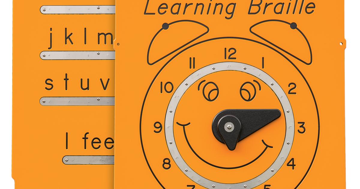 Braille and Clock Panel - Learn Braille Numbers and Letters - Dual ...