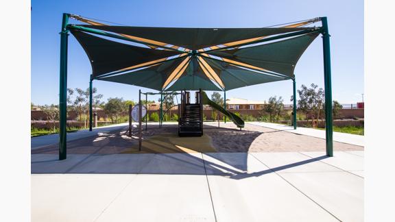 SkyWays® Hexagon, Double Layer Shade - Landscape Structures